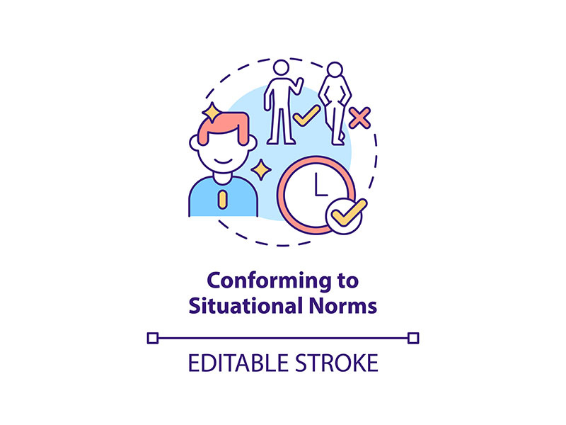 Conforming to situational norms concept icon by bsd studio ~ EpicPxls