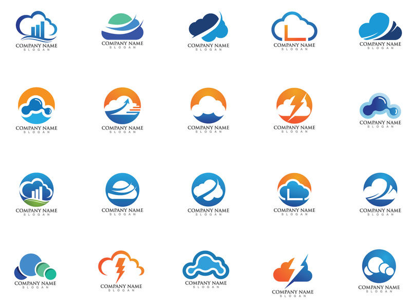 Cloud server data logo vector by Upgraphic ~ EpicPxls