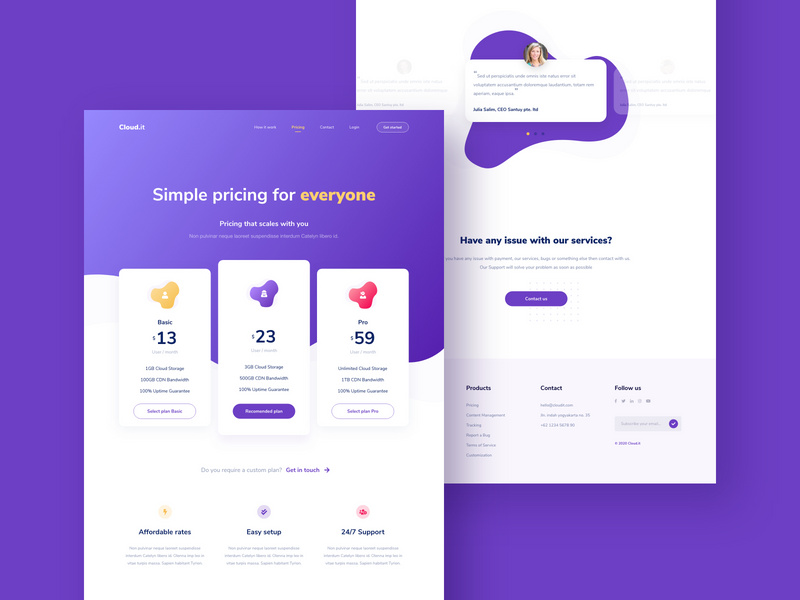 Pricing landing page by Ideadesigncodes ~ EpicPxls