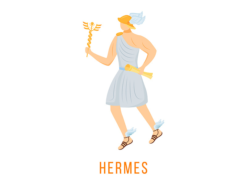 Hermes flat vector illustration by The Img ~ EpicPxls