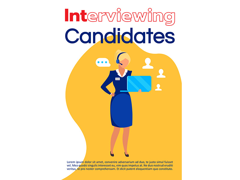 Interviewing candidates brochure template by The Img ~ EpicPxls