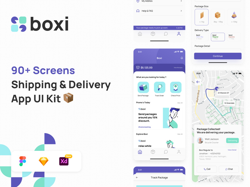 Delivery App UI Kits by RudLab ~ EpicPxls