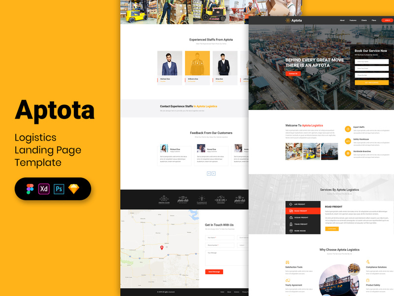Logistics Landing Page Template by 3djagan ~ EpicPxls