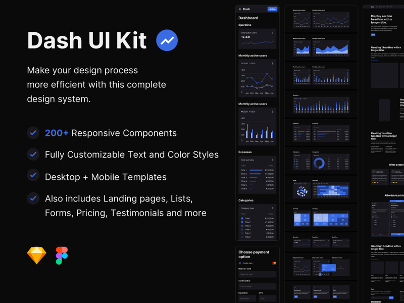 Dash UI Kit - Dark by Dirk de Ron ~ EpicPxls