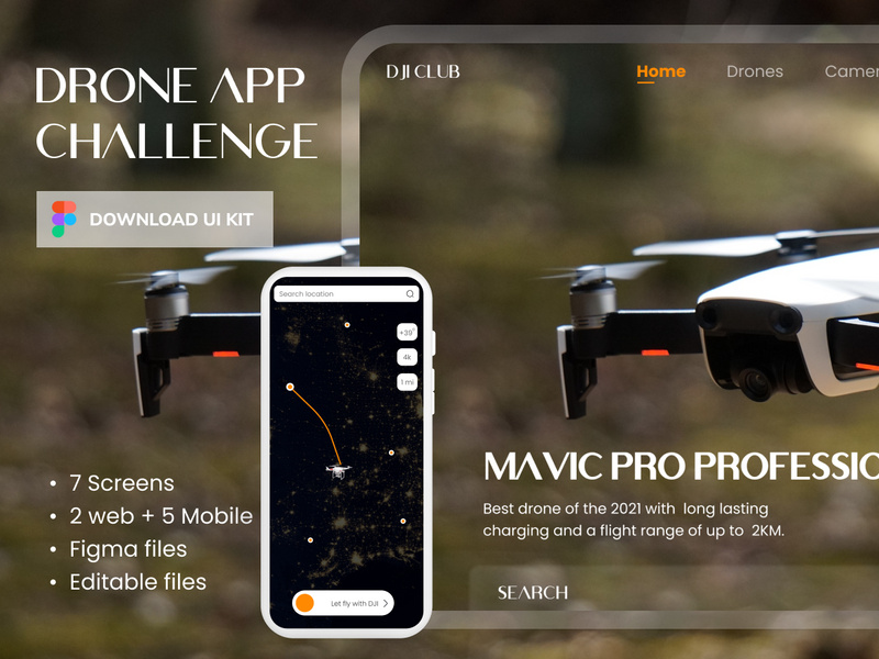 Drone app design by Life a La Shery ~ EpicPxls