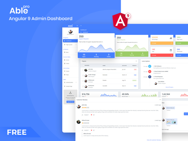 Able Pro Angular admin template Free by Codedthemes ~ EpicPxls