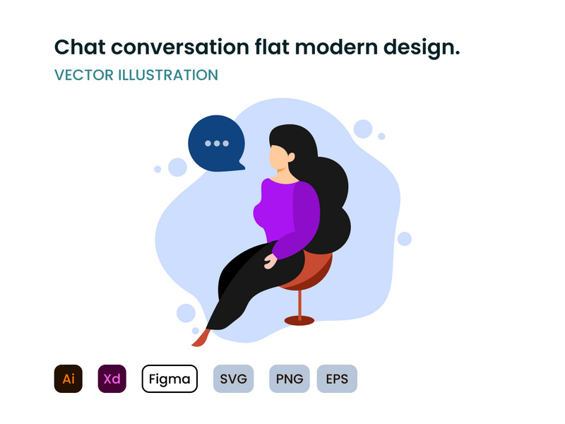 Chat conversation flat modern design. by TuyenHT ~ EpicPxls
