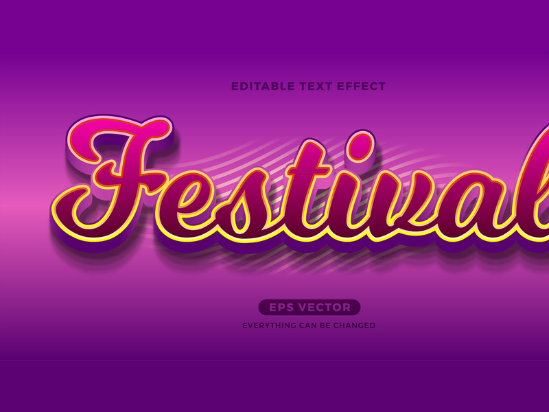 Festival modern editable text effect vector template by ~ EpicPxls