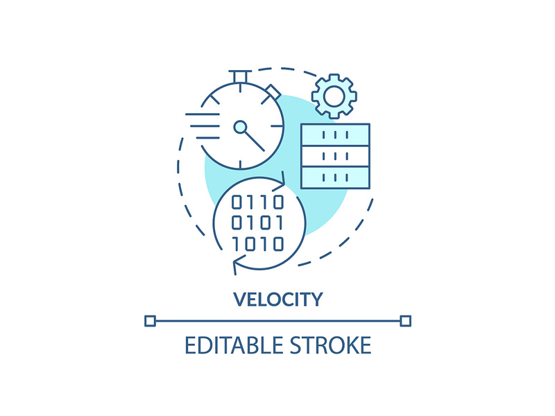 Velocity turquoise concept icon by bsd studio ~ EpicPxls