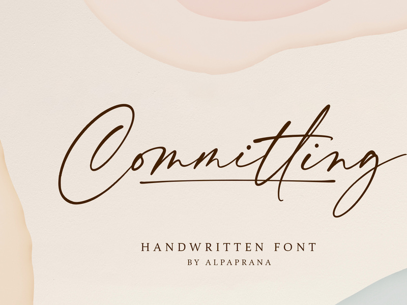 Committing - Handwritten Font by Alpaprana Studio ~ EpicPxls