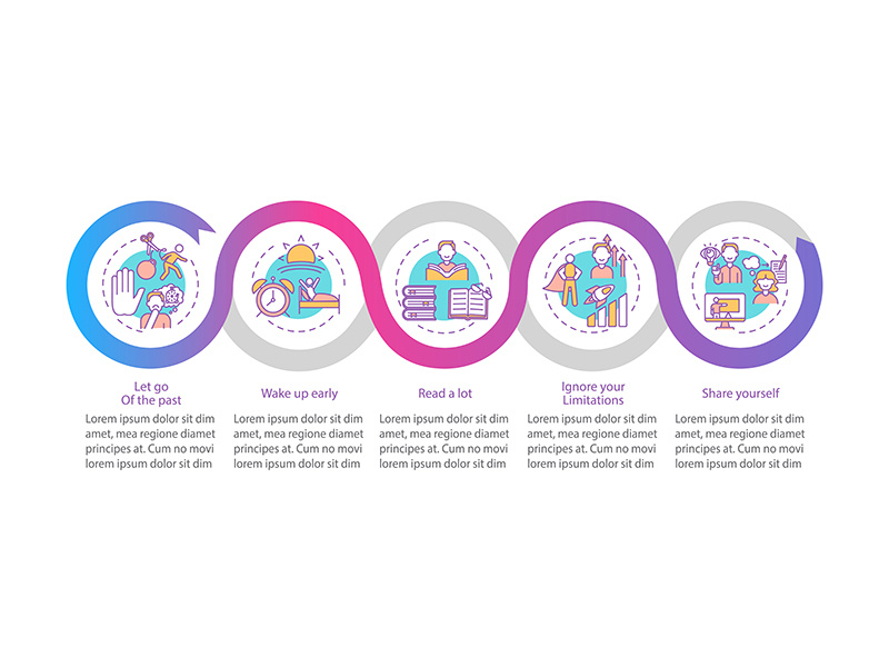 Self-development tips vector infographic template by bsd ~ EpicPxls
