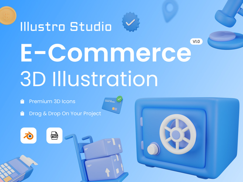 E-Commerce 3D Illustration by Illustro Studio ~ EpicPxls