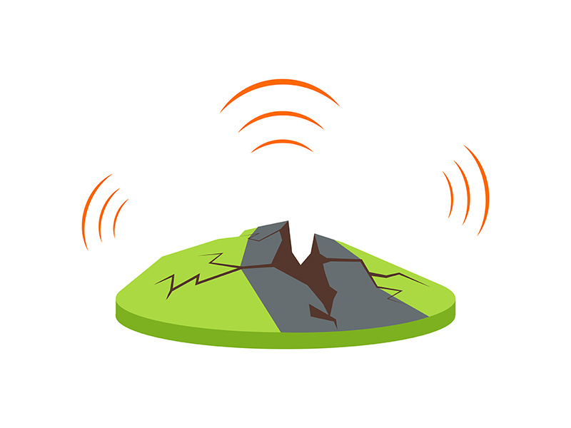 Earthquake cartoon vector illustration by The Img ~ EpicPxls