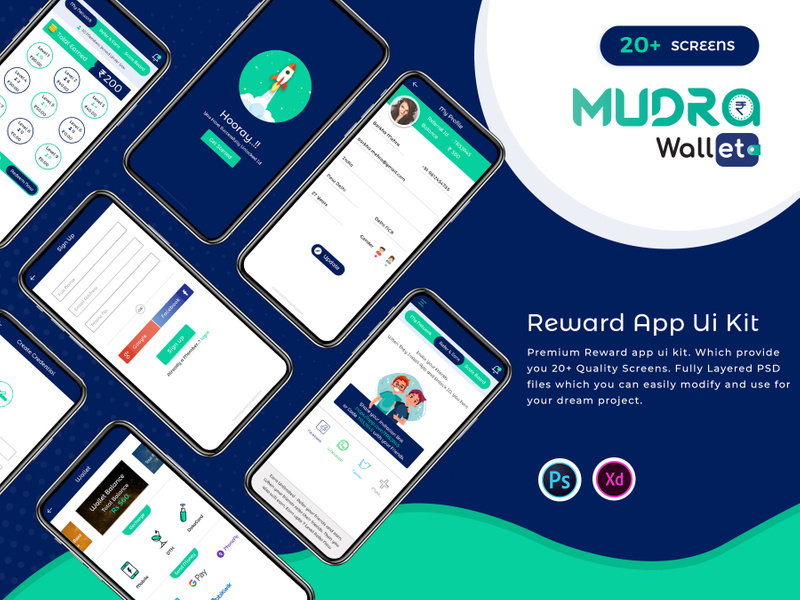 Reward/Wallet App Ui Kit by Aakash Mehra ~ EpicPxls
