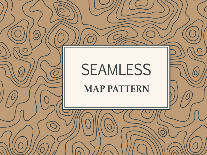 Seamless repeating topographic contour map background by ~ EpicPxls