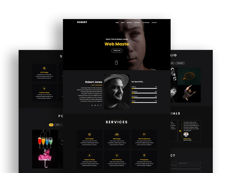 Personal Portfolio HTML Template by Mourithemes ~ EpicPxls