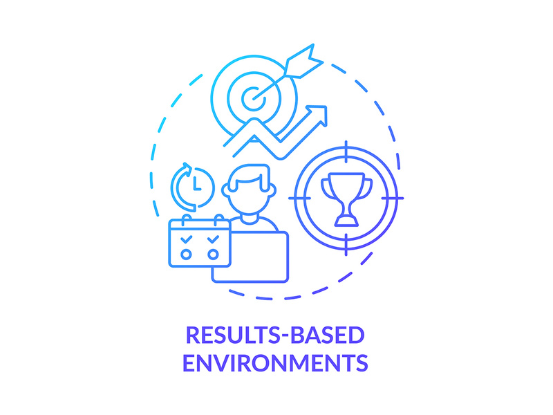 Results-based environments blue gradient concept icon by ~ EpicPxls