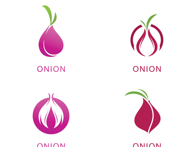 Onion logo vector , red onion icon . illustration Simple ~ EpicPxls