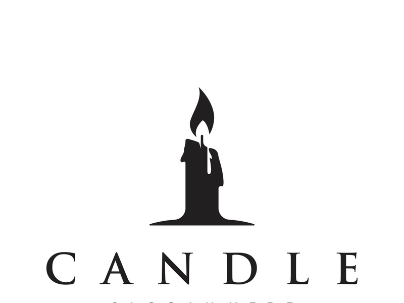 Simple burning luxury candlelight logo design with isolated ~ EpicPxls