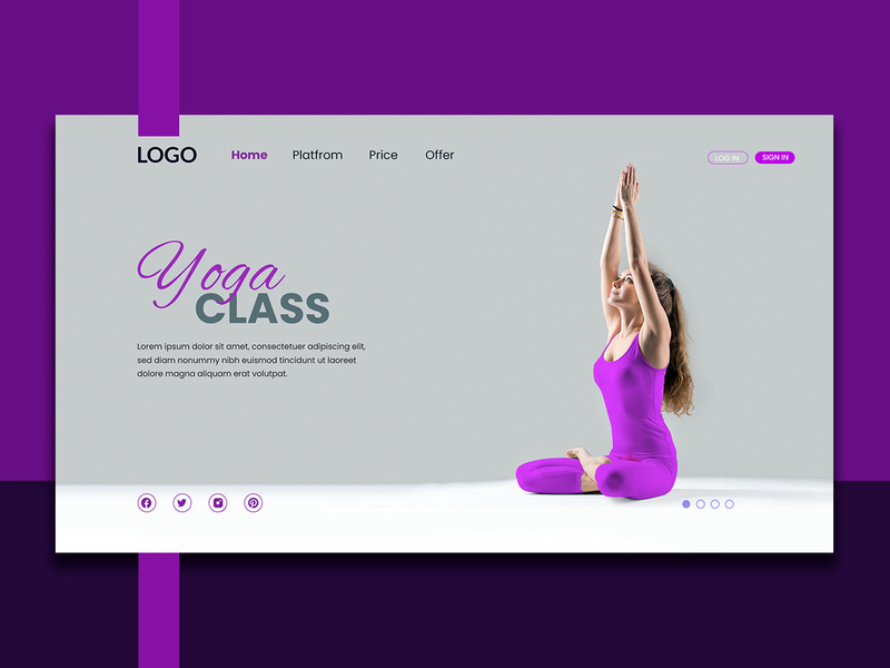 Yoga Landing Page Design by SB Trading ~ EpicPxls