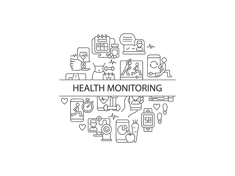 Health monitoring abstract linear concept layout with ~ EpicPxls