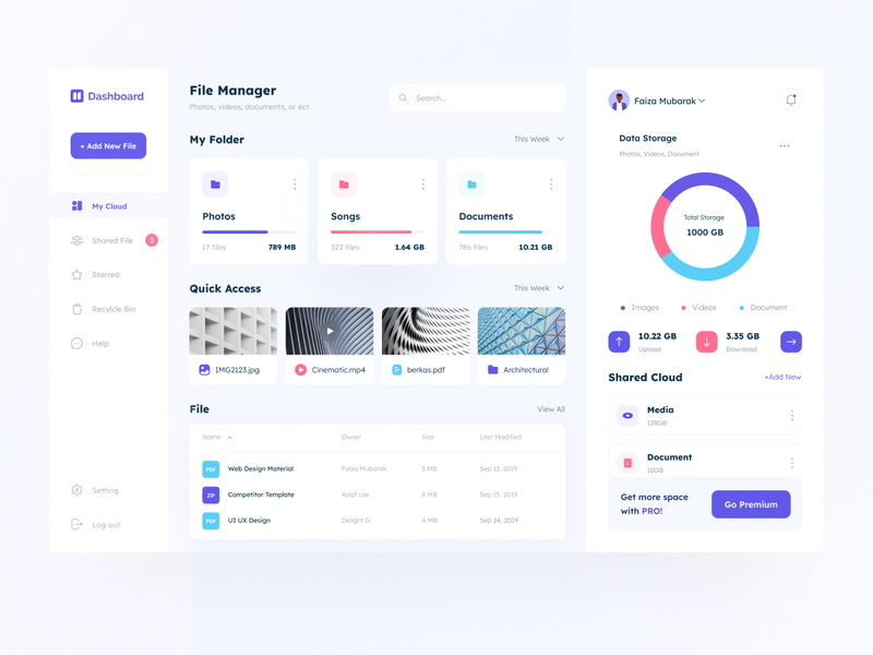 File Manager Dashboard by Zauigraphic ~ EpicPxls