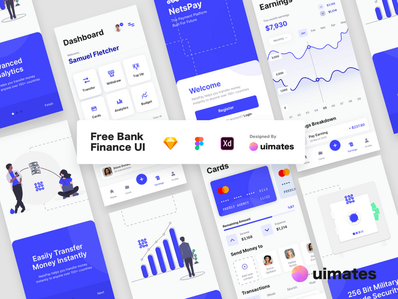 Free Banking UI Kit by uimates ~ EpicPxls