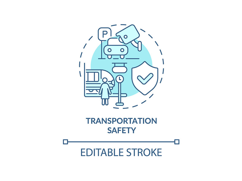 Transportation safety turquoise concept icon by bsd studio ~ EpicPxls