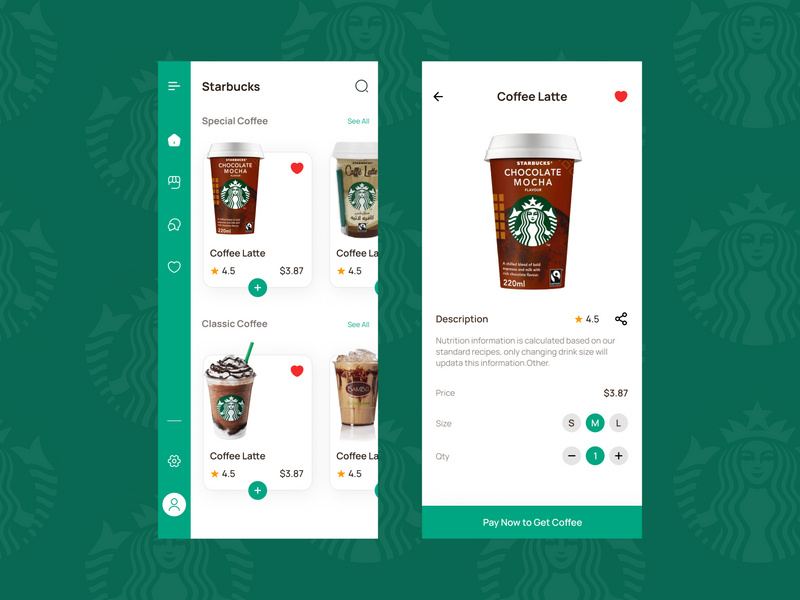Starbucks Coffee App UI Design - Figma by Shah Rukh Khan ~ EpicPxls