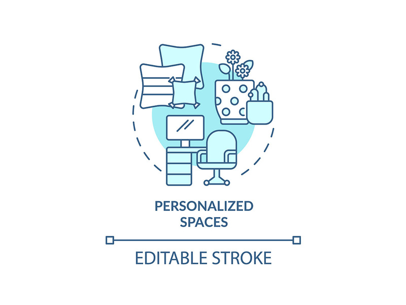 Personalized spaces turquoise concept icon by bsd studio ~ EpicPxls