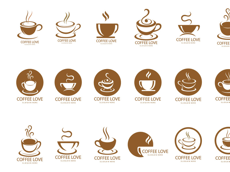 Coffe Drink Hot Vector Logo by Upgraphic ~ EpicPxls
