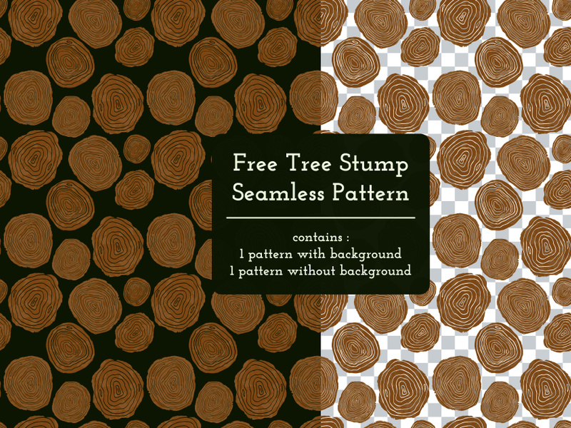 Free Tree Stump Seamless Pattern by Vanessa Adam ~ EpicPxls