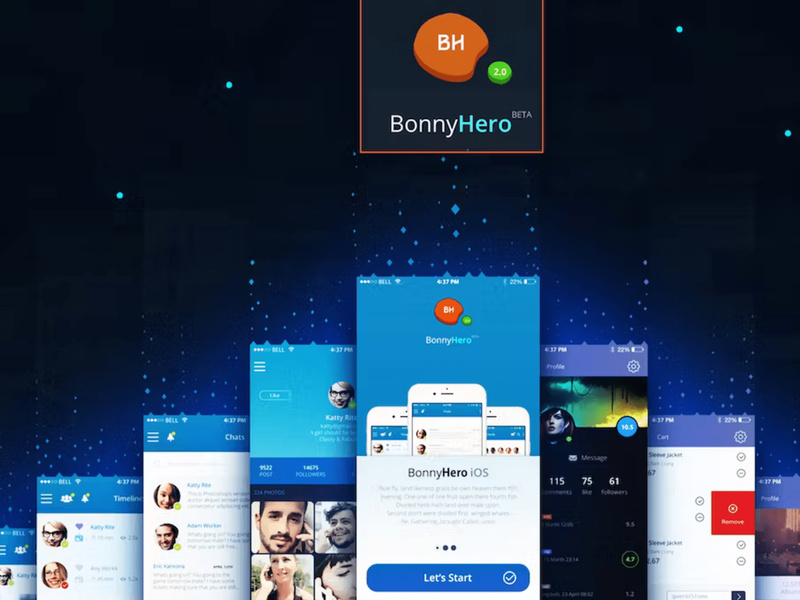 KingStone (v1.0)Bonny Hero Mobile UI Kit by Uilarax ~ EpicPxls