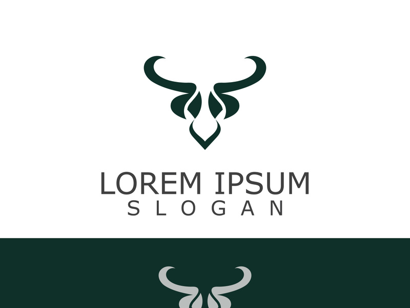 Horns Animal bull simple logo design vector template by ~ EpicPxls