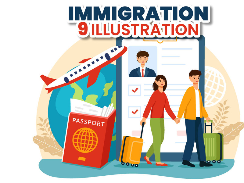9 Immigration Vector Illustration by denayuneep ~ EpicPxls