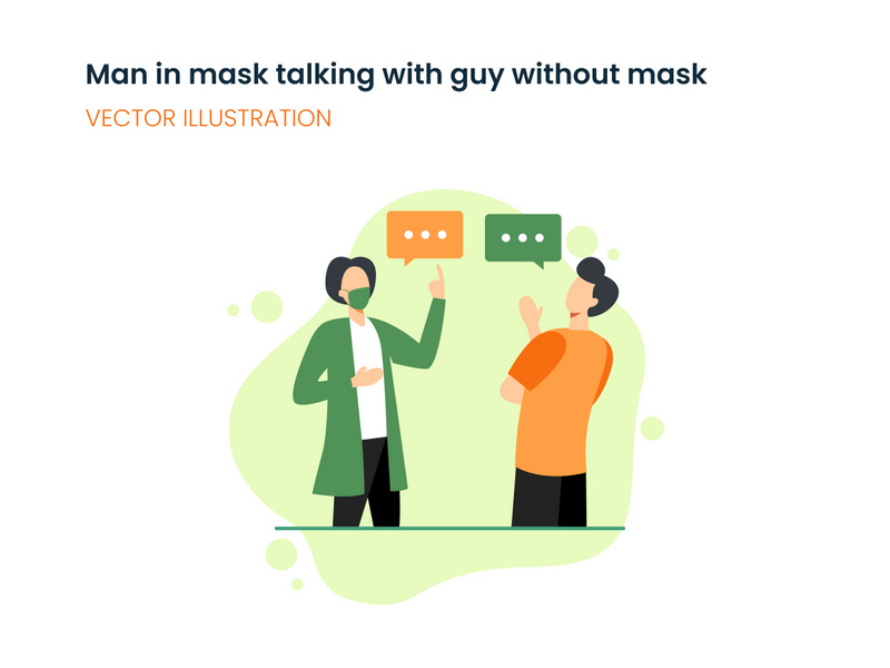 Man in mask talking with guy without mask by TuyenHT ~ EpicPxls