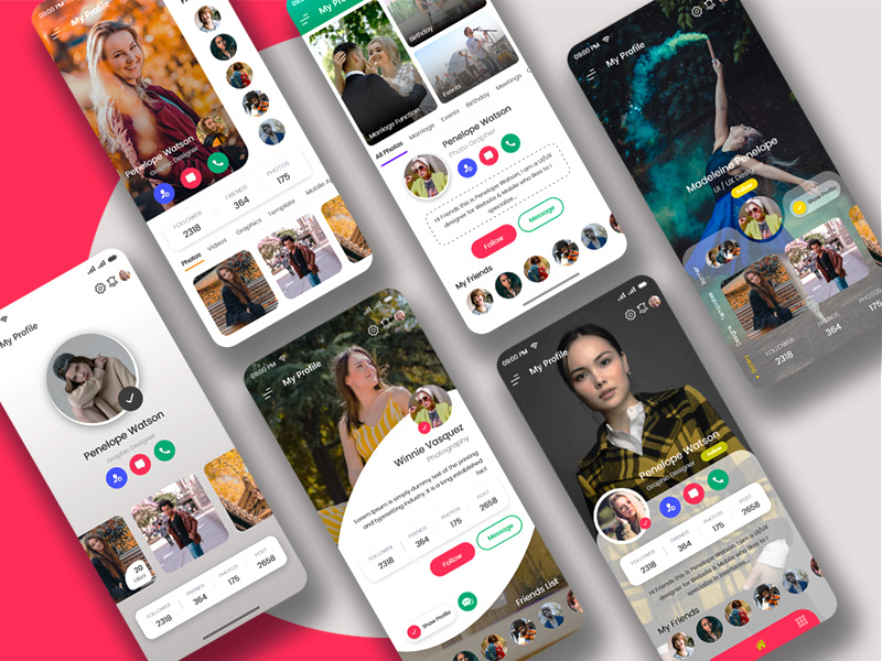 Multi Service User Profile Mobile app UI Kit II by ~ EpicPxls