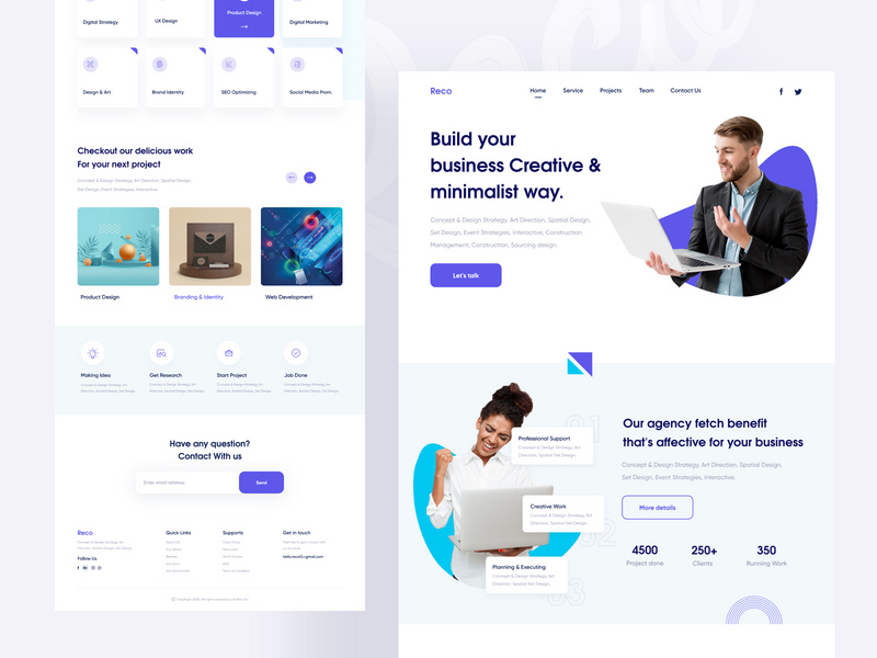 Reco Business Agency Landing Page by Arafatovi0w1 ~ EpicPxls