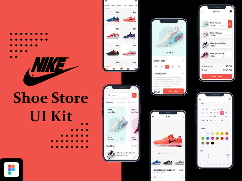 Shoe Store iOS App UI Kit by Design By Dron ~ EpicPxls