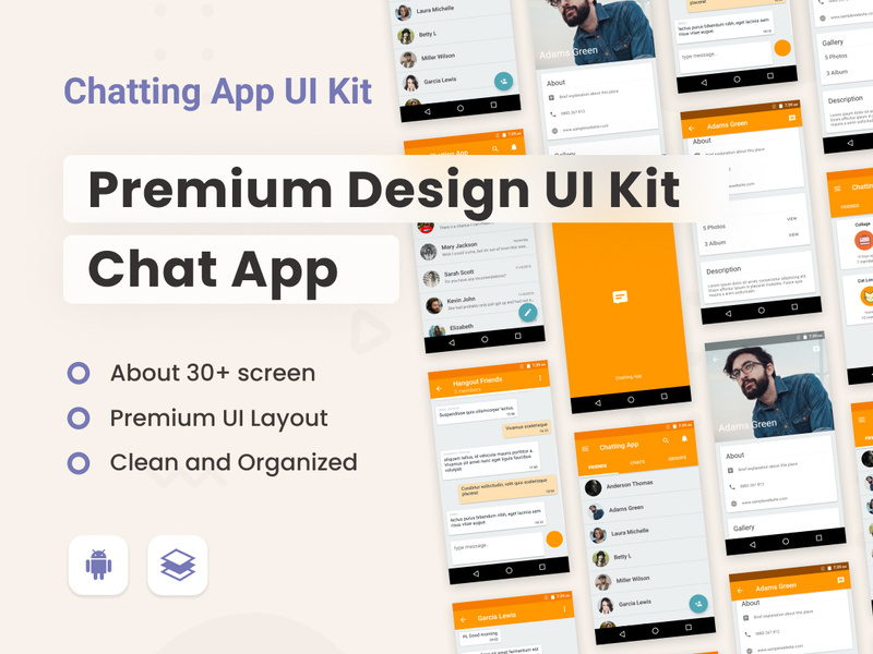 Chatting App - Android UI Template by Dream Space ~ EpicPxls