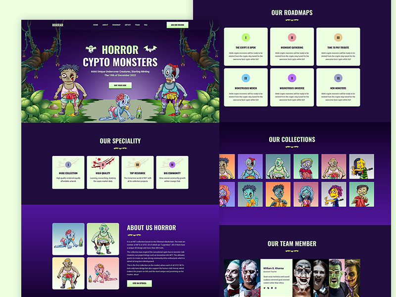 NFT Minting/Collection Landing Page Template by ~ EpicPxls