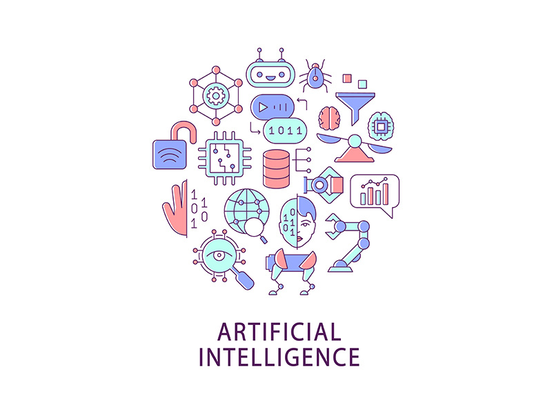 Artificial intelligence abstract color concept layout with ~ EpicPxls