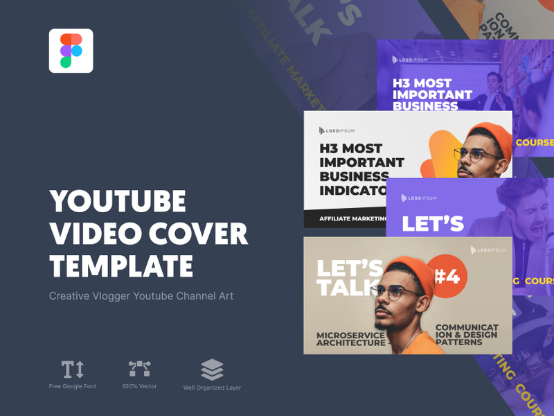 Youtube Video Cover Template - Creative Vlogger Youtube ~ EpicPxls