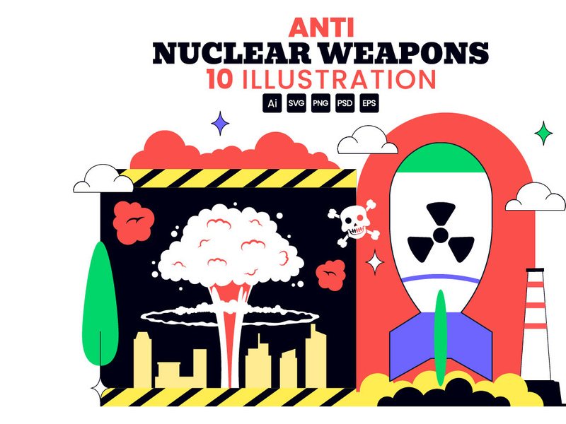 10 Anti Nuclear Weapons Protest Illustration by denayuneep ~ EpicPxls