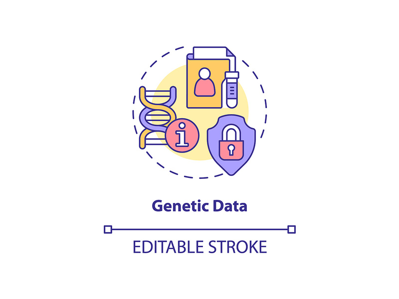 Genetic data concept icon by bsd studio ~ EpicPxls