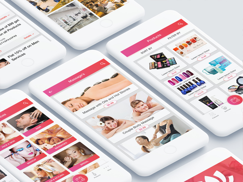 Natural Beauty and Spa Salon App UI Kit by App Innovation ~ EpicPxls