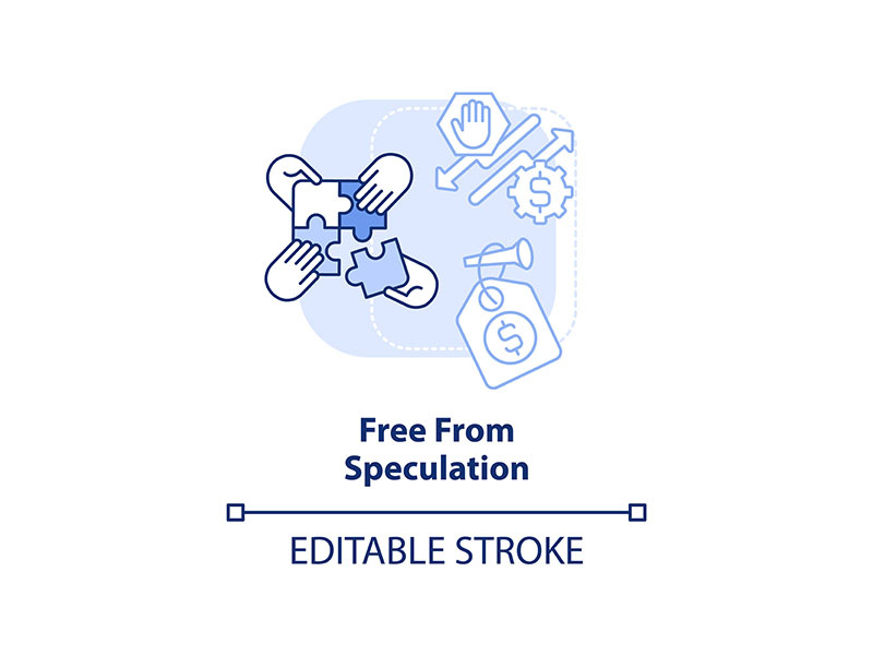 Free from speculation light blue concept icon by bsd studio ~ EpicPxls