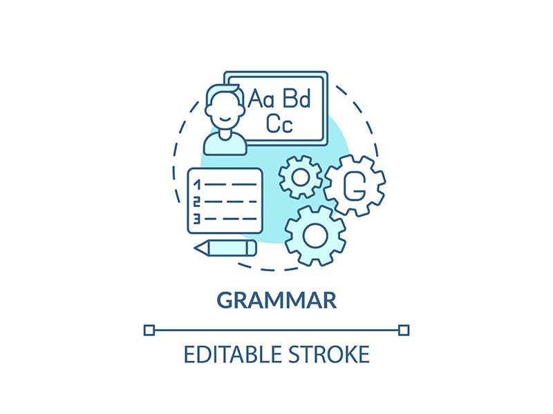 Grammar concept icon by bsd studio ~ EpicPxls