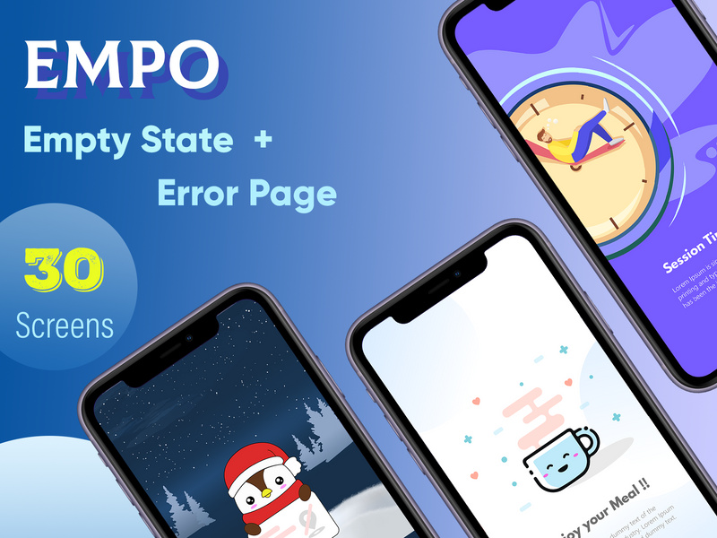 EMPO - Empty state & Error Page UI-Kit by Priyankbusa ~ EpicPxls