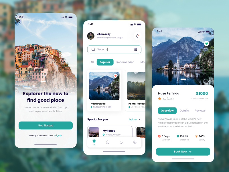 Travel App UI Kit – Modern & Clean Mobile Design by ~ EpicPxls
